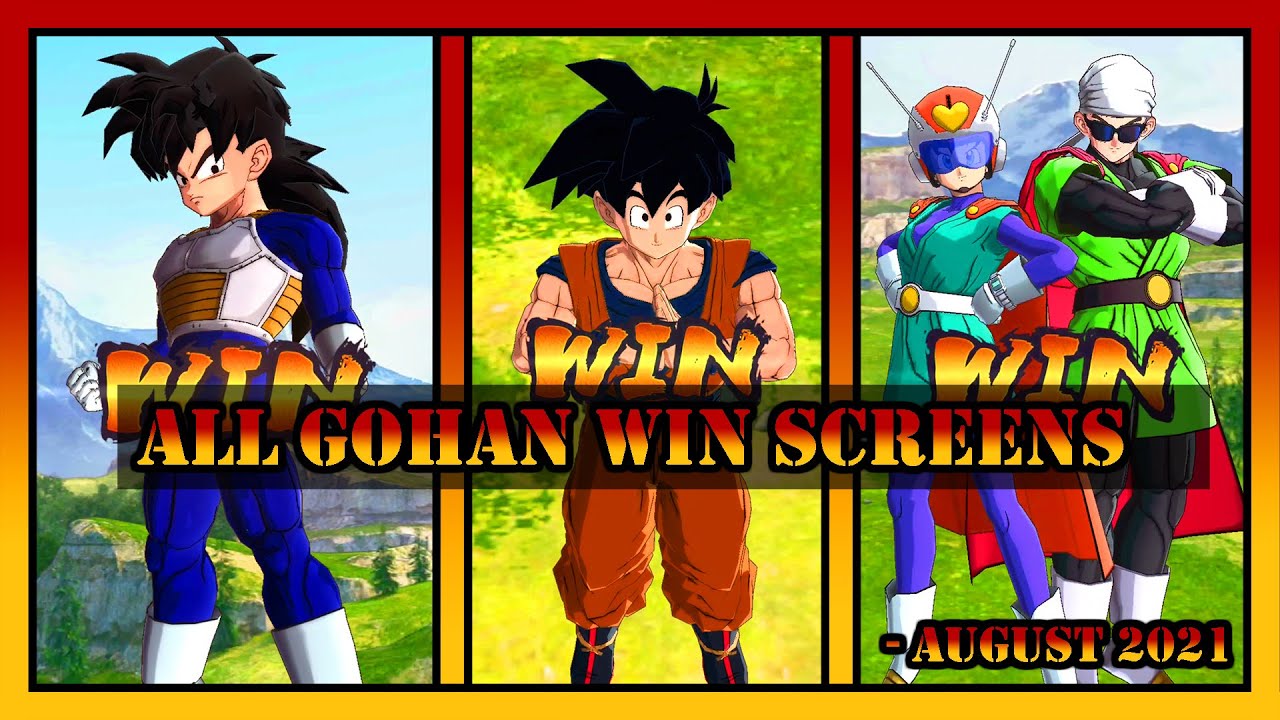 EVERY GOHAN FORM WIN SCREEN IN CHRONOLOGICAL ORDER - AUGUST 2021 ...