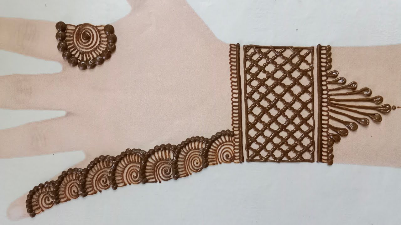 stylish mehandi design for back hand | beautiful leaf mehandi design ...