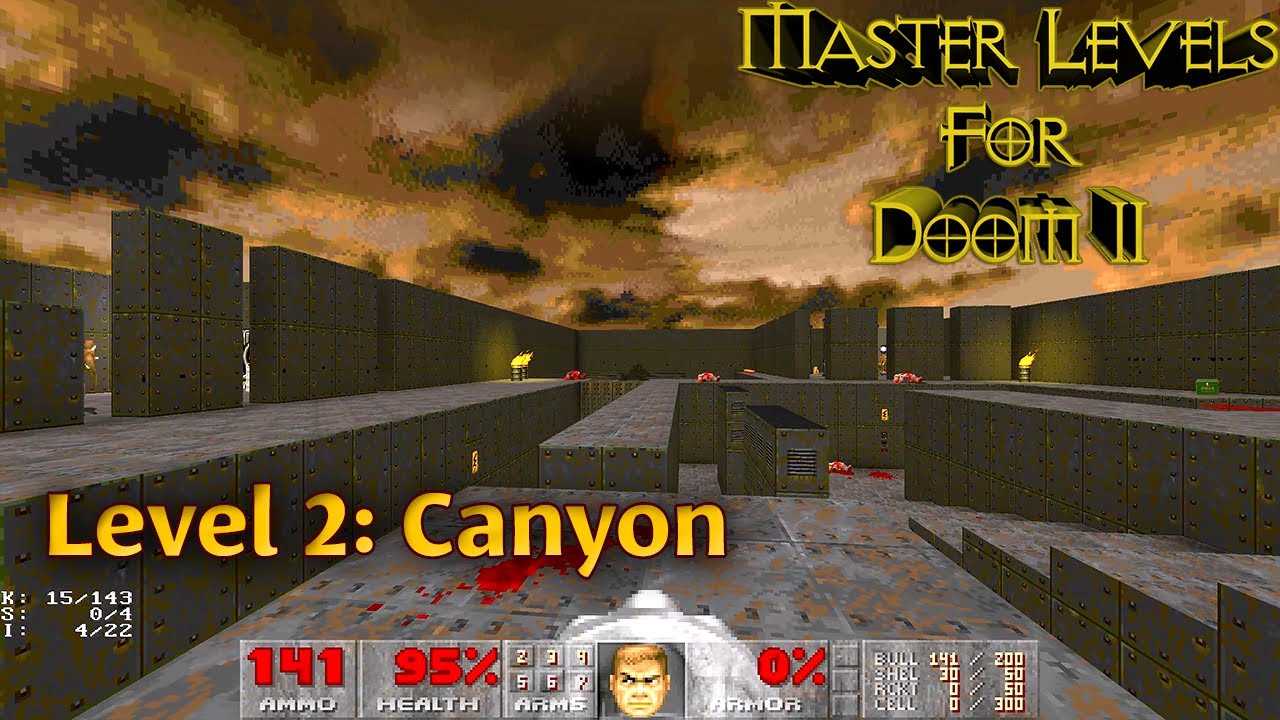 Master Levels for Doom II Level 2: Canyon 100% Playthrough - YouTube