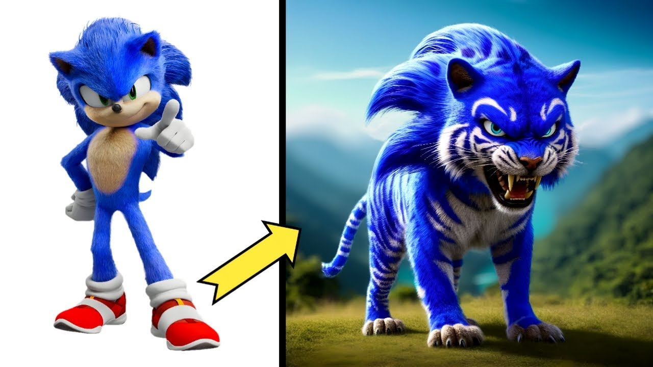 Sonic All Characters as Tiger 🐅 l Sonic The Hedgehog Tiger 🐯 l Tiger ...