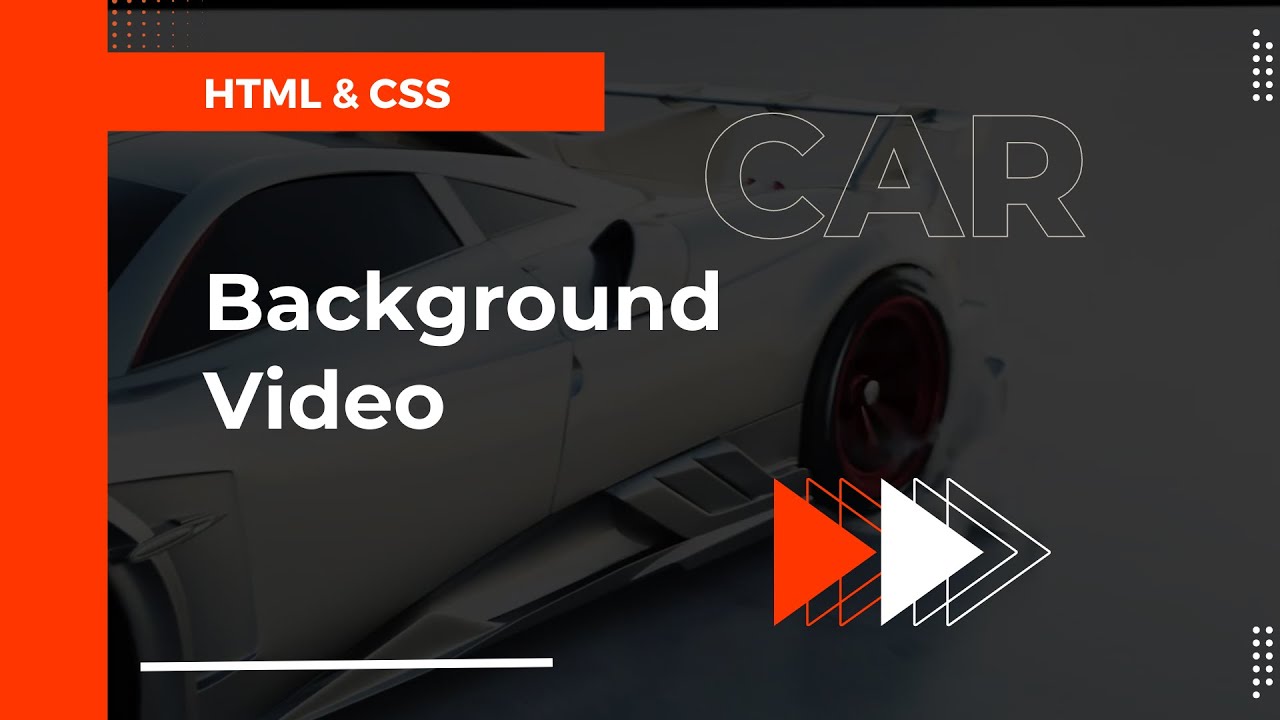 Background Video | Building a Car Website from Scratch | HTML, CSS ...