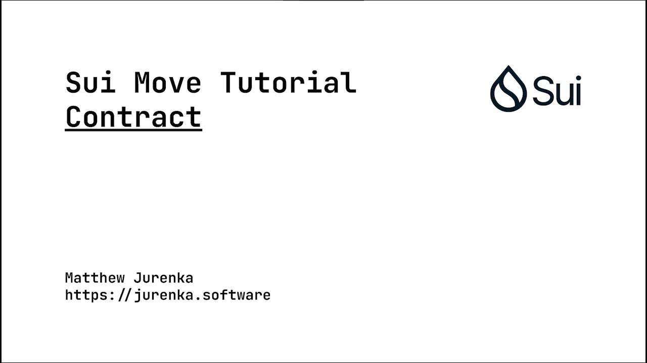 Writing Move Contract - Sui Fullstack Tutorial #5 - YouTube