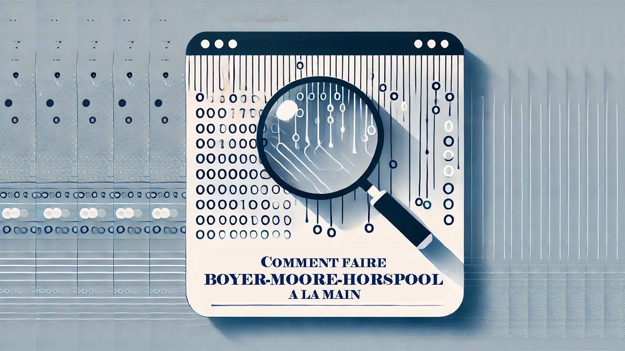 COMMENT FAIRE BOYER-MOORE-HORSPOOL A LA MAIN - YouTube