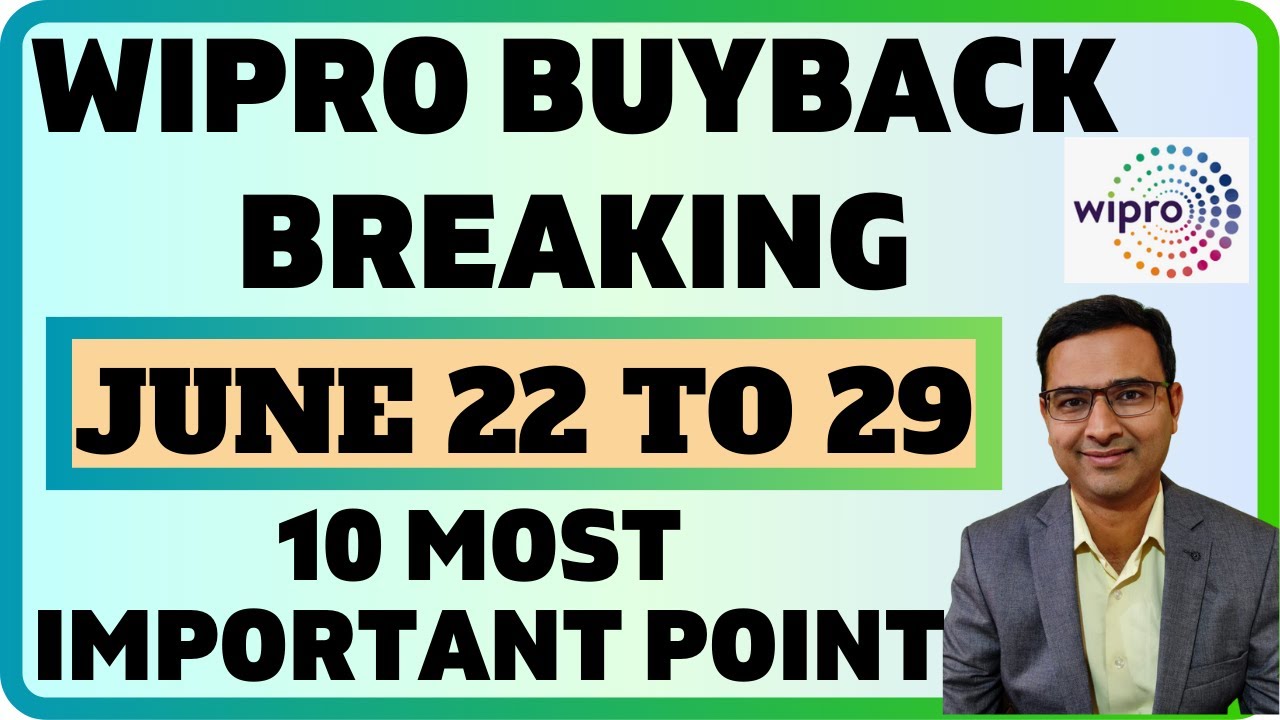 Wipro Buyback date | Wipro buyback 2023 | Wipro buyback process - YouTube