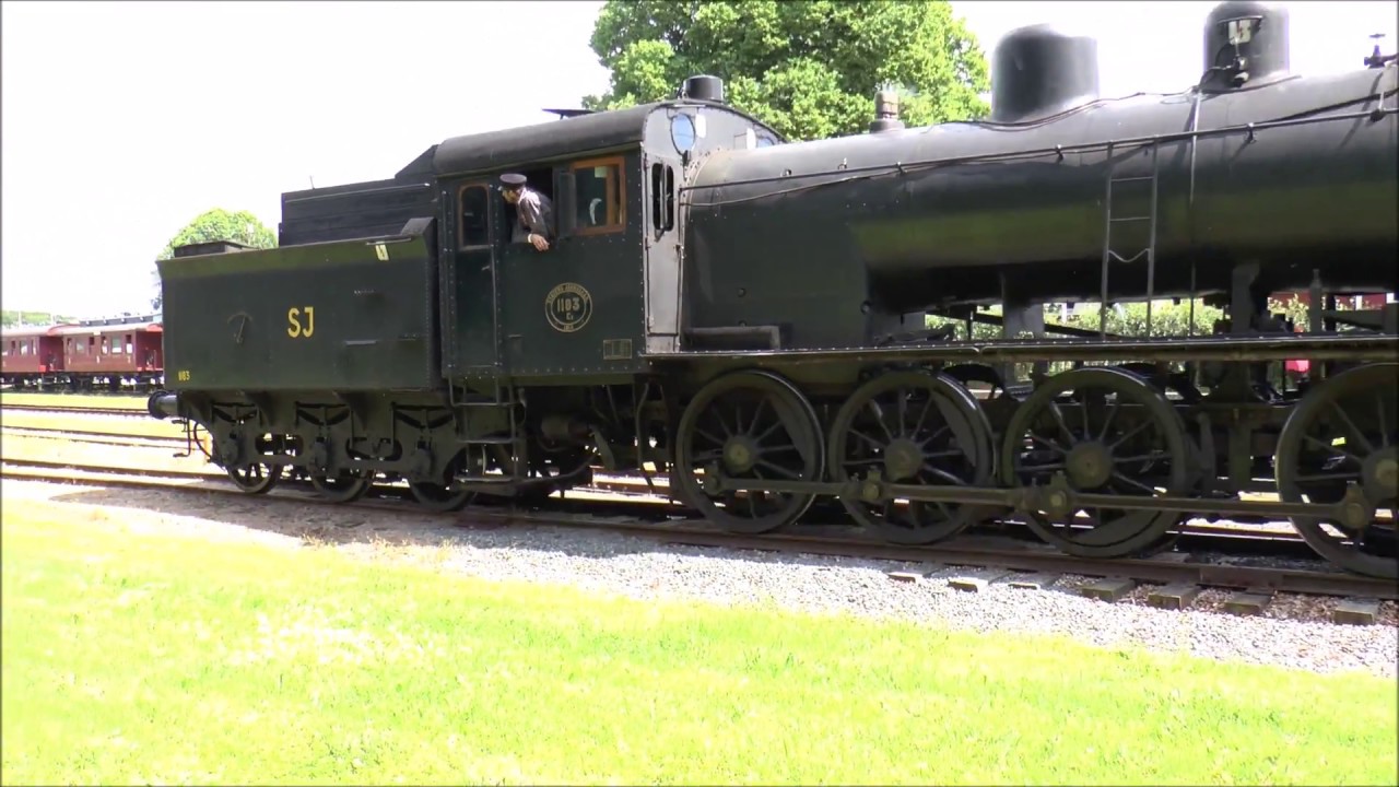 Steam locomotive in Sankt Olof Sweden part 2 - YouTube