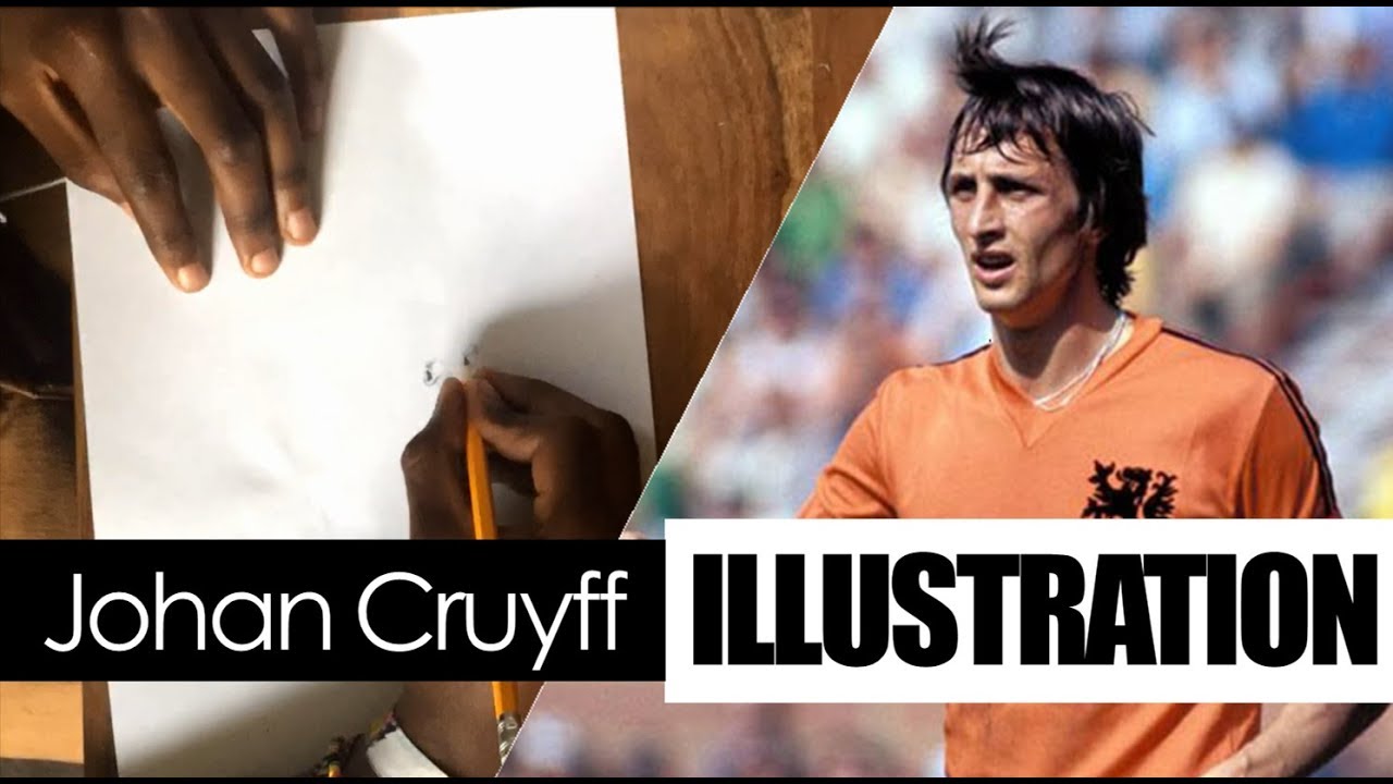 Johan Cruyff | Pencil Illustration - YouTube