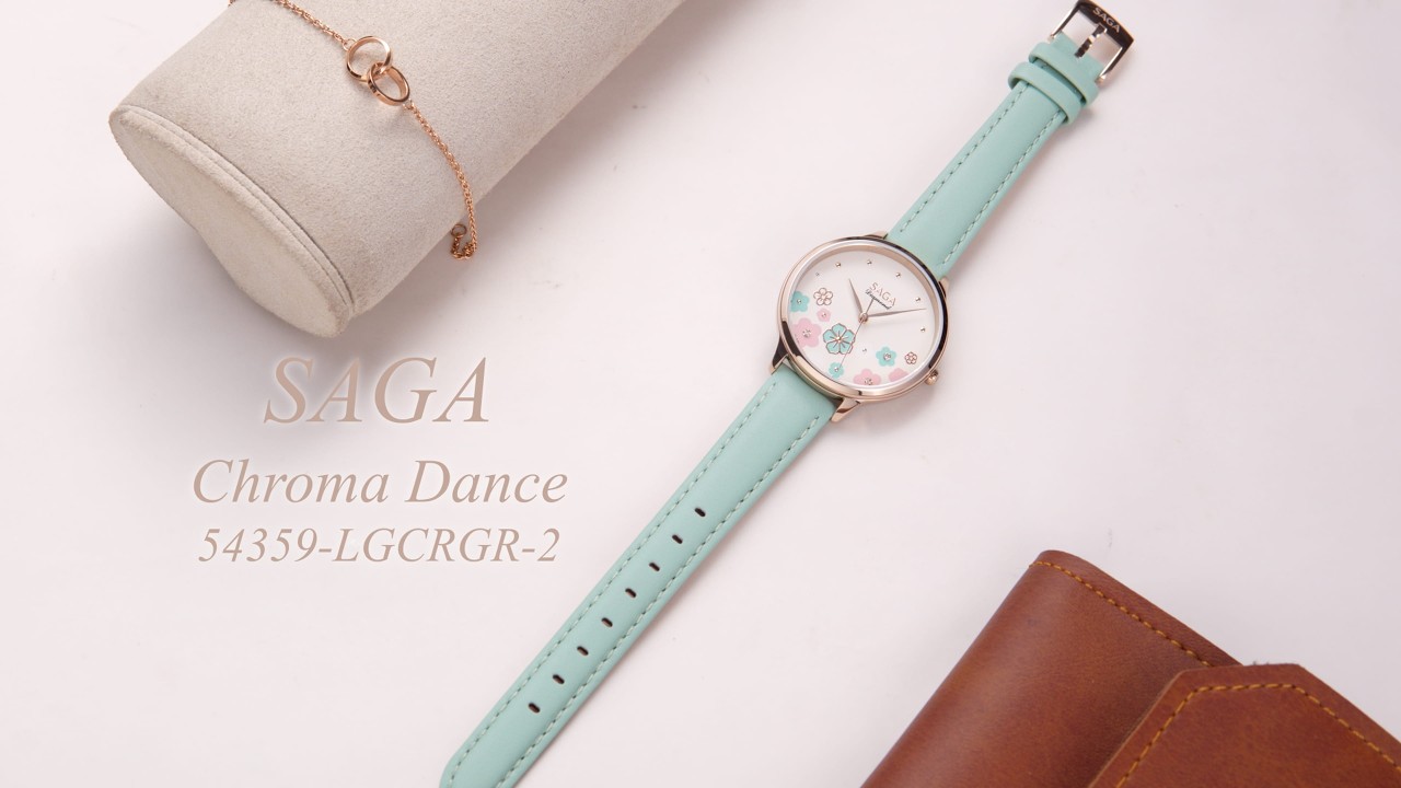 Đồng hồ Saga Chroma Dance 54359-LGCRGR-2 đính kim cương