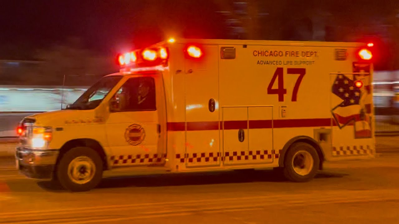 Chicago Fire Department Ambulance 47 Responding - YouTube