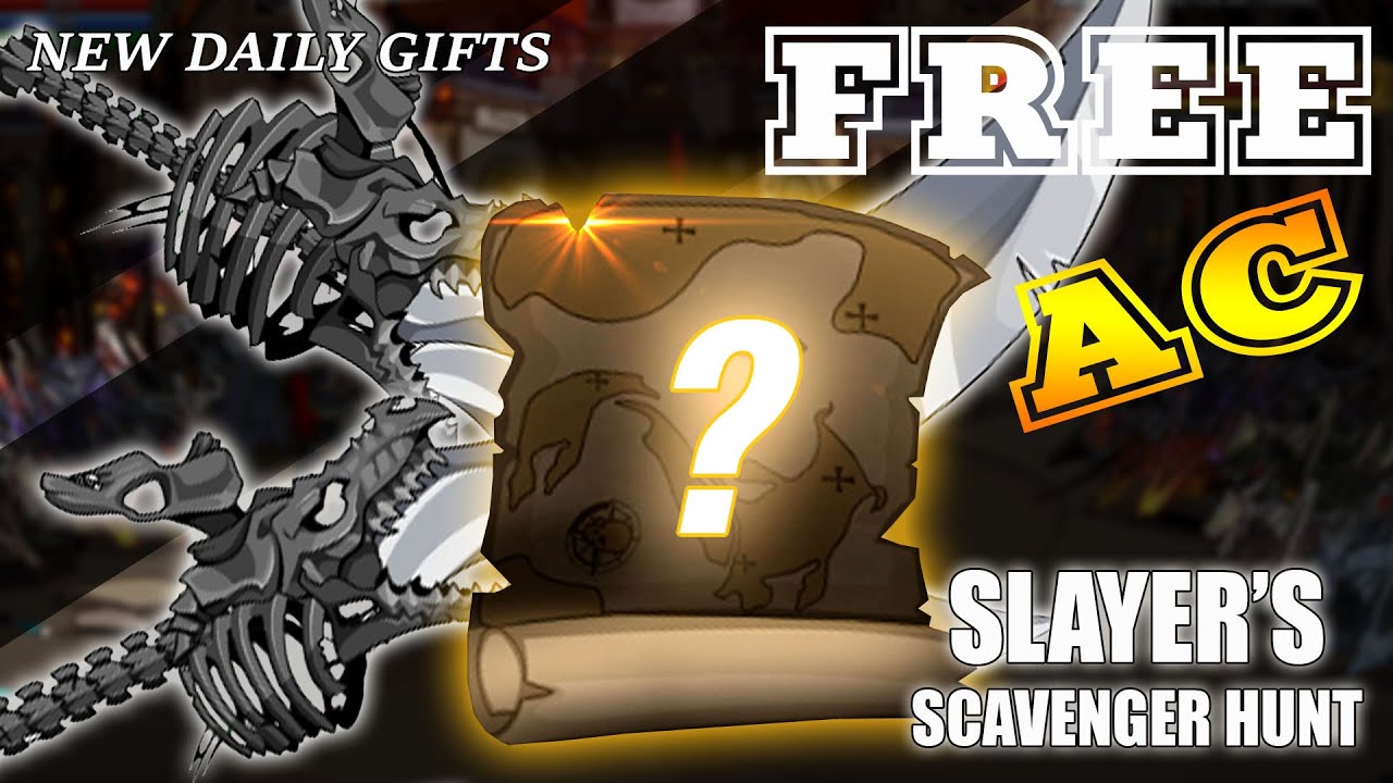 AQW NEW 2 DRACO RARE WEAPONS l SLAYER'S SCAVENGER HUNT l DAILY GIFTS ...