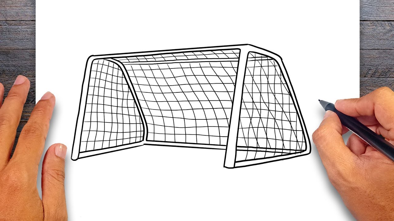 How to draw Soccer Goal - YouTube
