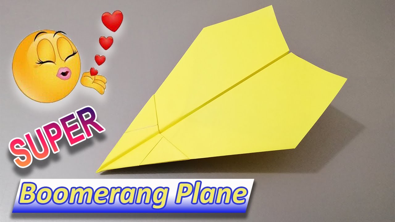 Super paper boomerang airplane! How to make a Paper Airplane BOOMERANG ...