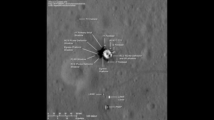 Apollo 11 Landing Site Deconvolved And Enhanced Lro Images NASA SVS