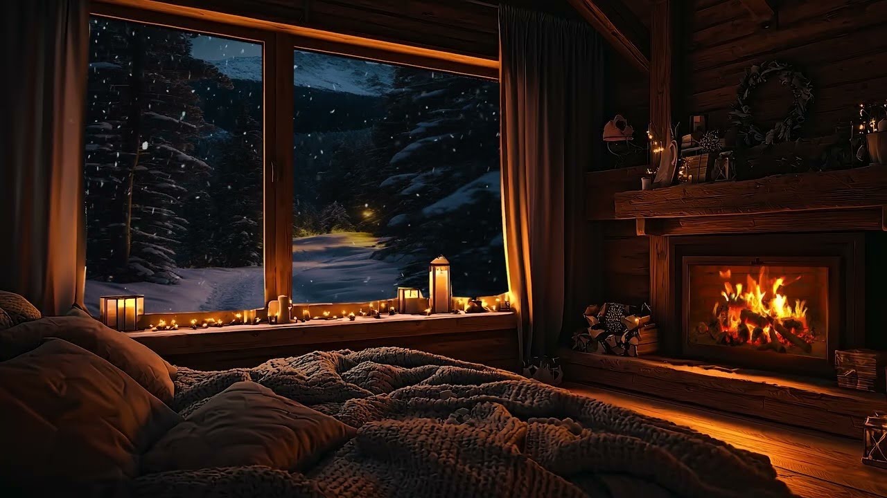 ️ Snowy Night Piano | Relaxing Winter Music for Sleep, Study ...