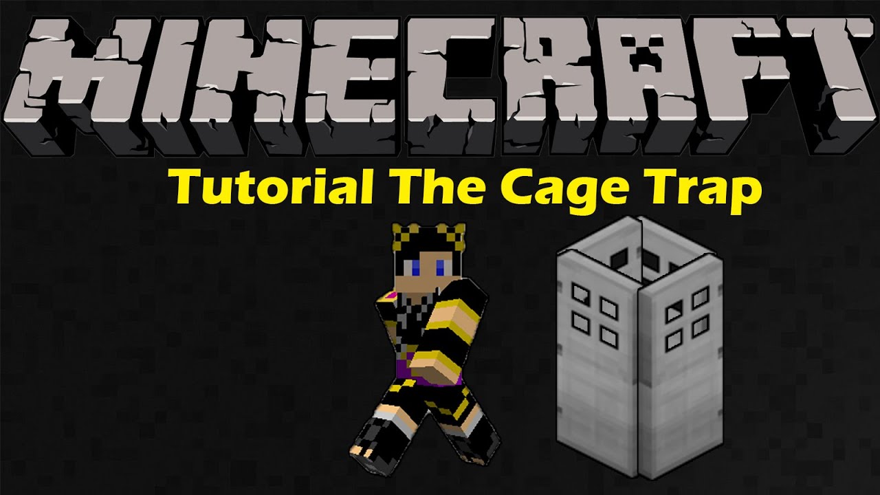 Minecraft tutorial - How to create a cage trap - YouTube