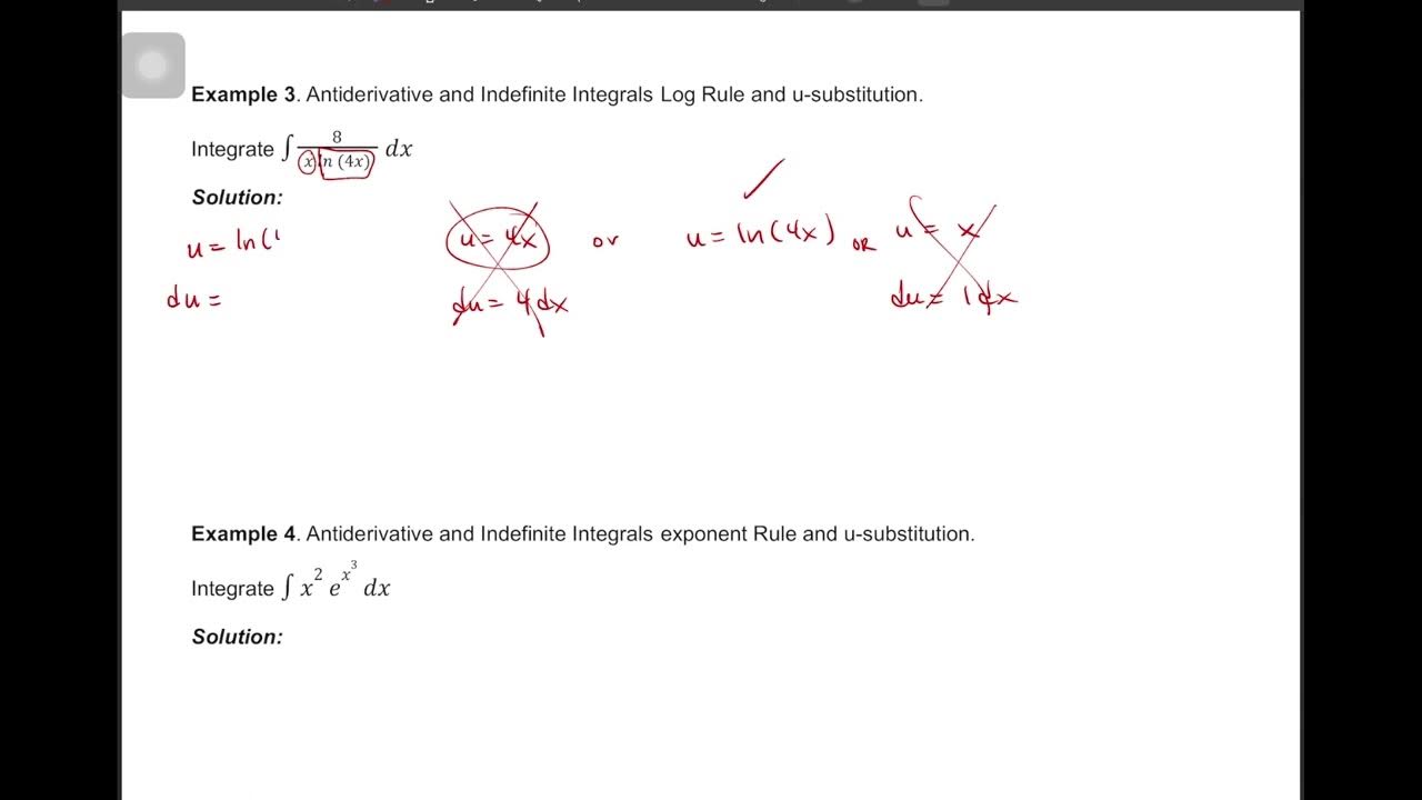 5.3 - *Ex. 3 Integration Logarithmic Functions and U-Substitution - YouTube