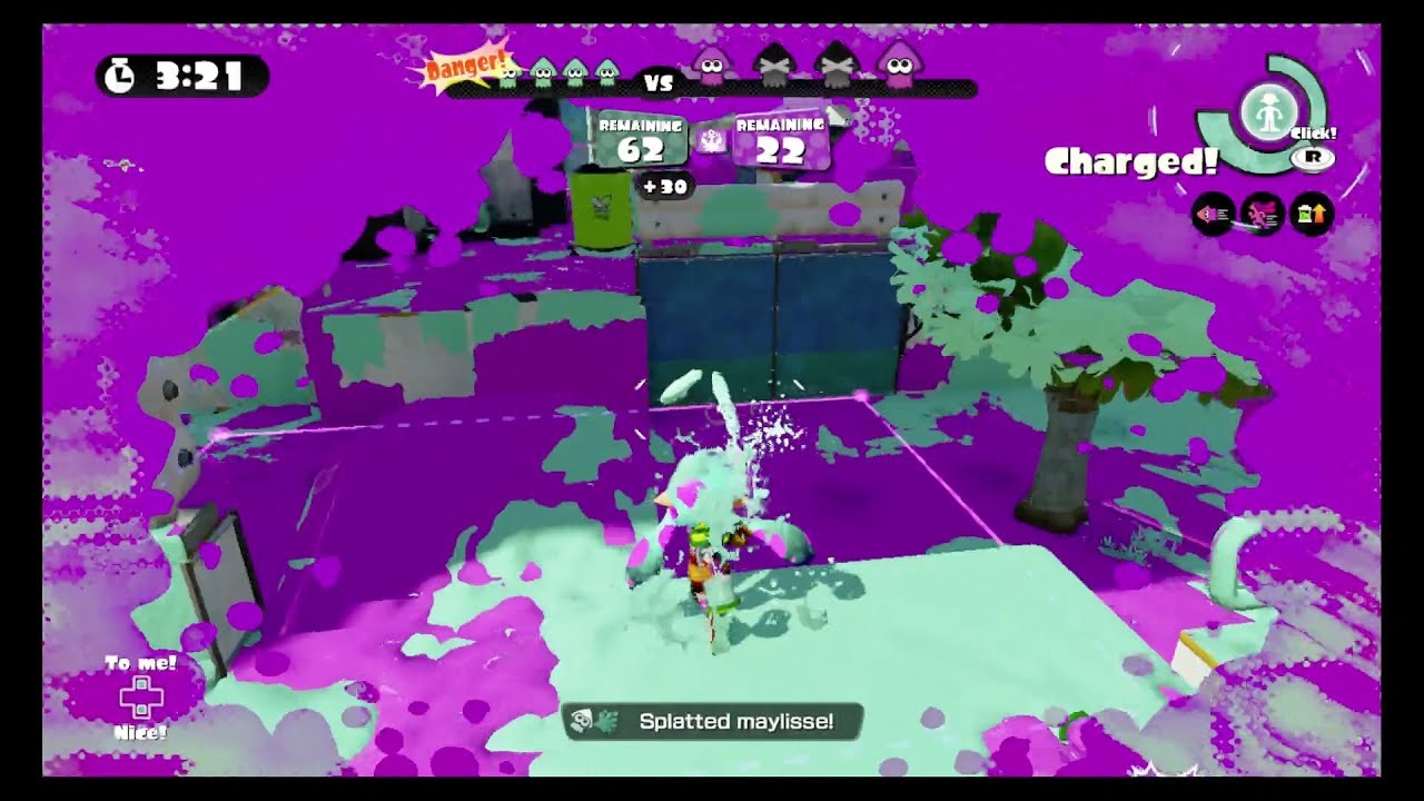 Splatoon: Back-and-forth Splat Zones (5-5, Splattershot Jr) - YouTube