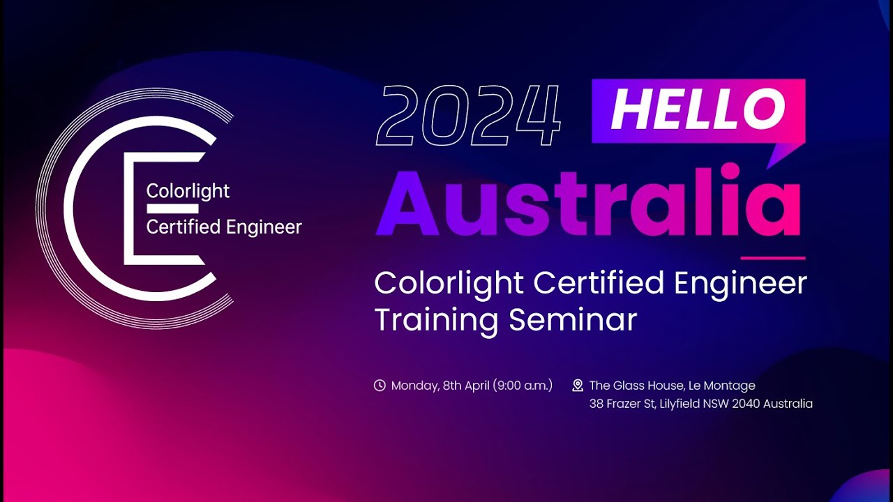 Colorlight CCE Training Seminar in Australia - YouTube