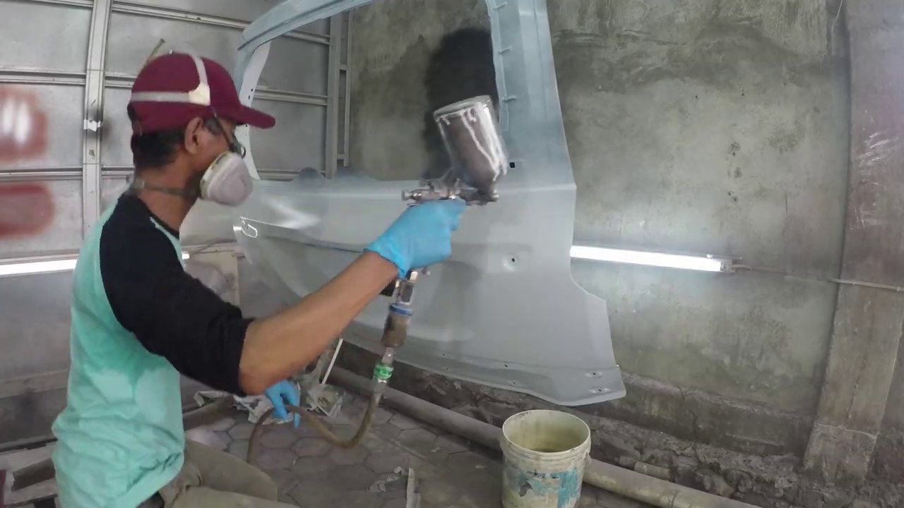 Proses Pengecatan Mitsubishi Pajero Tertabrak Kereta Part 2 - YouTube