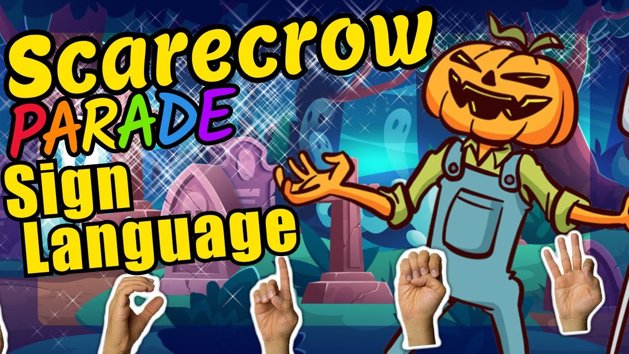 Halloween Scarecrow Teaching American Sign Language ASL Educational ...