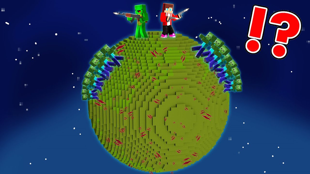 SURVIVE On The ZOMBIE PLANET With MIKEY And JJ In Minecraft - Maizen ...