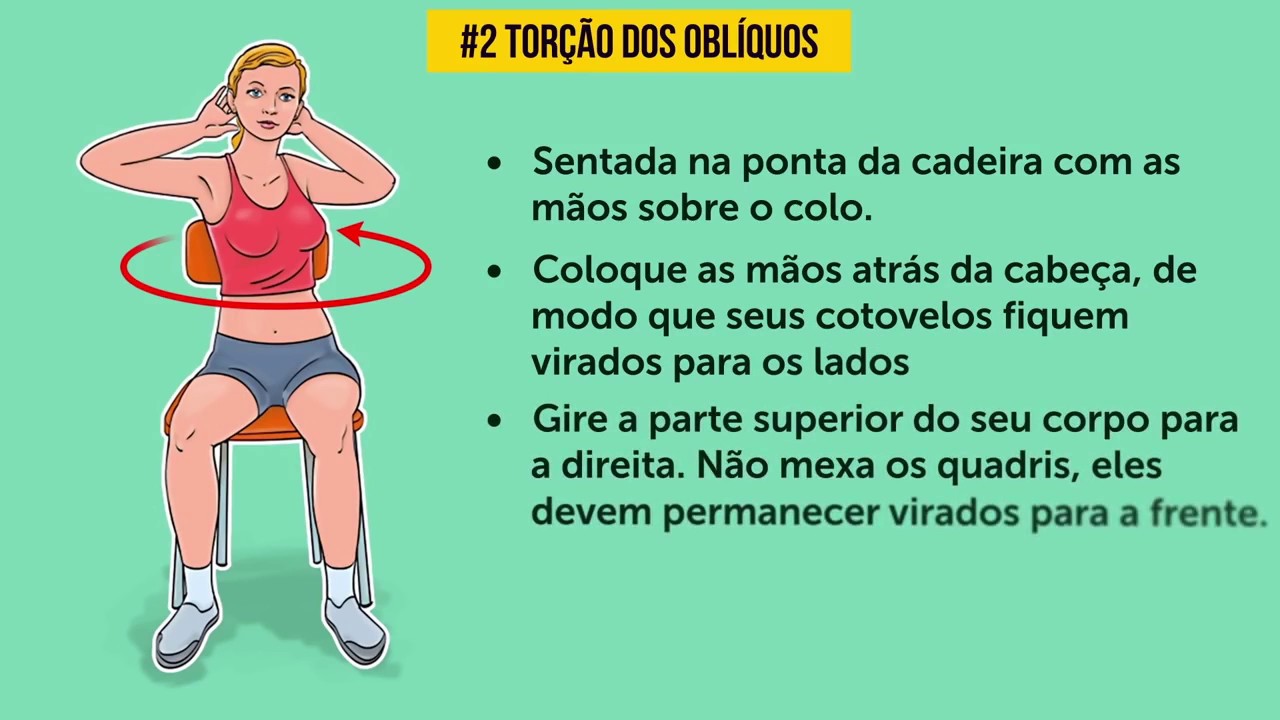 Exercício para secar barriga: 2 - Torção dos Oblíquos. - YouTube