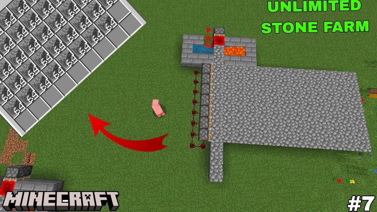 HOW TO MAKE UNLIMITED STONE FARM IN #minecraft - YouTube