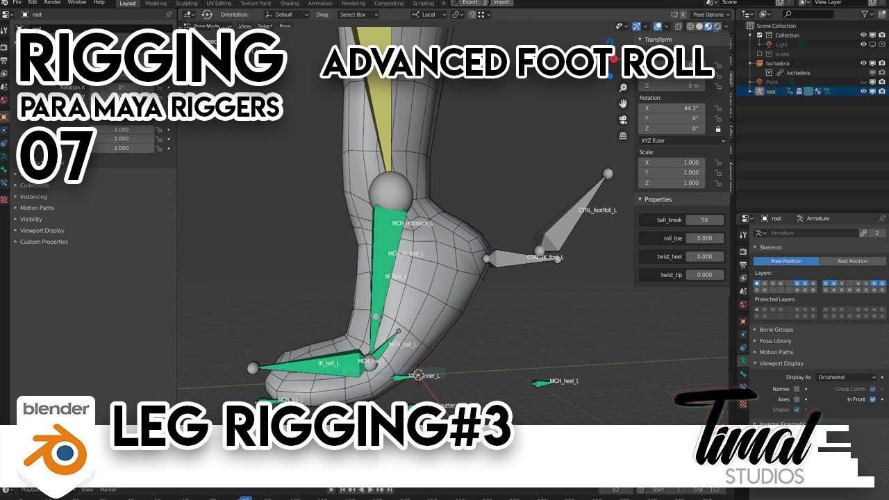 Blender Rigging de Cero y para Maya Riggers- Leg parte3 (Advanced foot ...