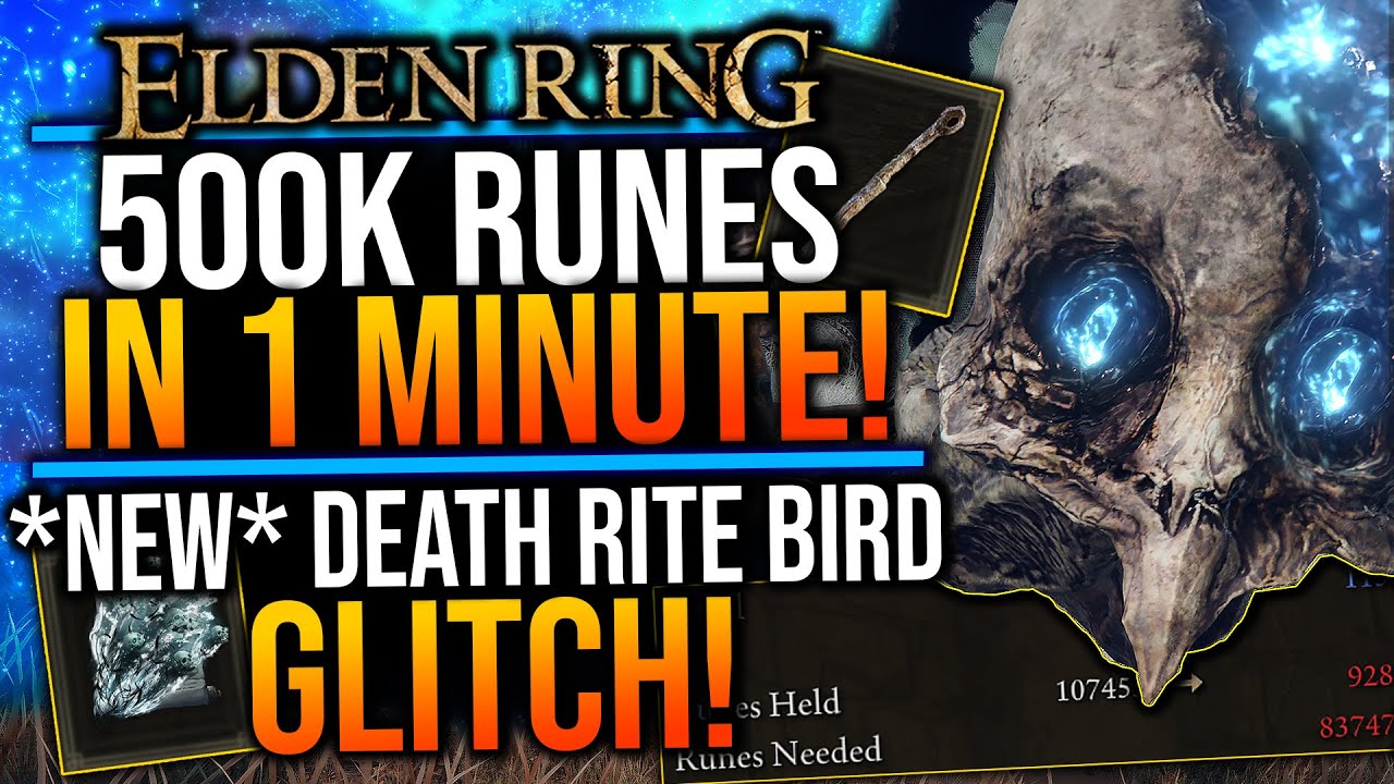 Elden Ring - NEW Death Rite Bird Glitch! 500K Runes in 1 Min! Rune ...