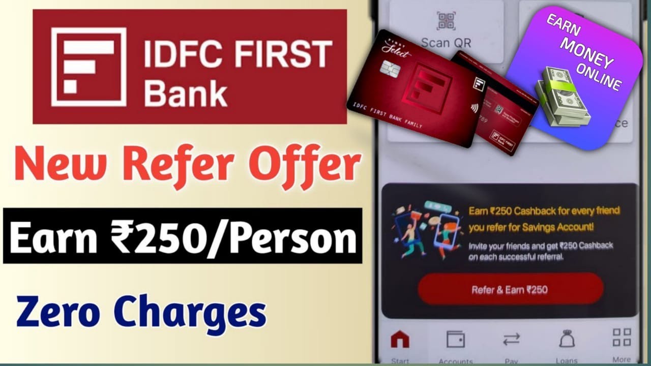 IDFC FIRST Bank online refer and earn 5000 || online earn money - YouTube