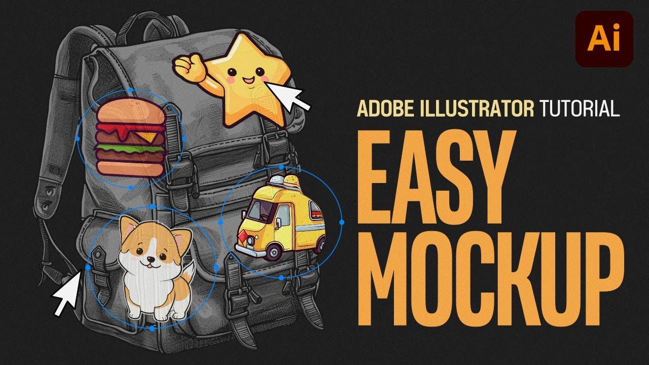 Illustrator Easy Mockup Tutorial - YouTube