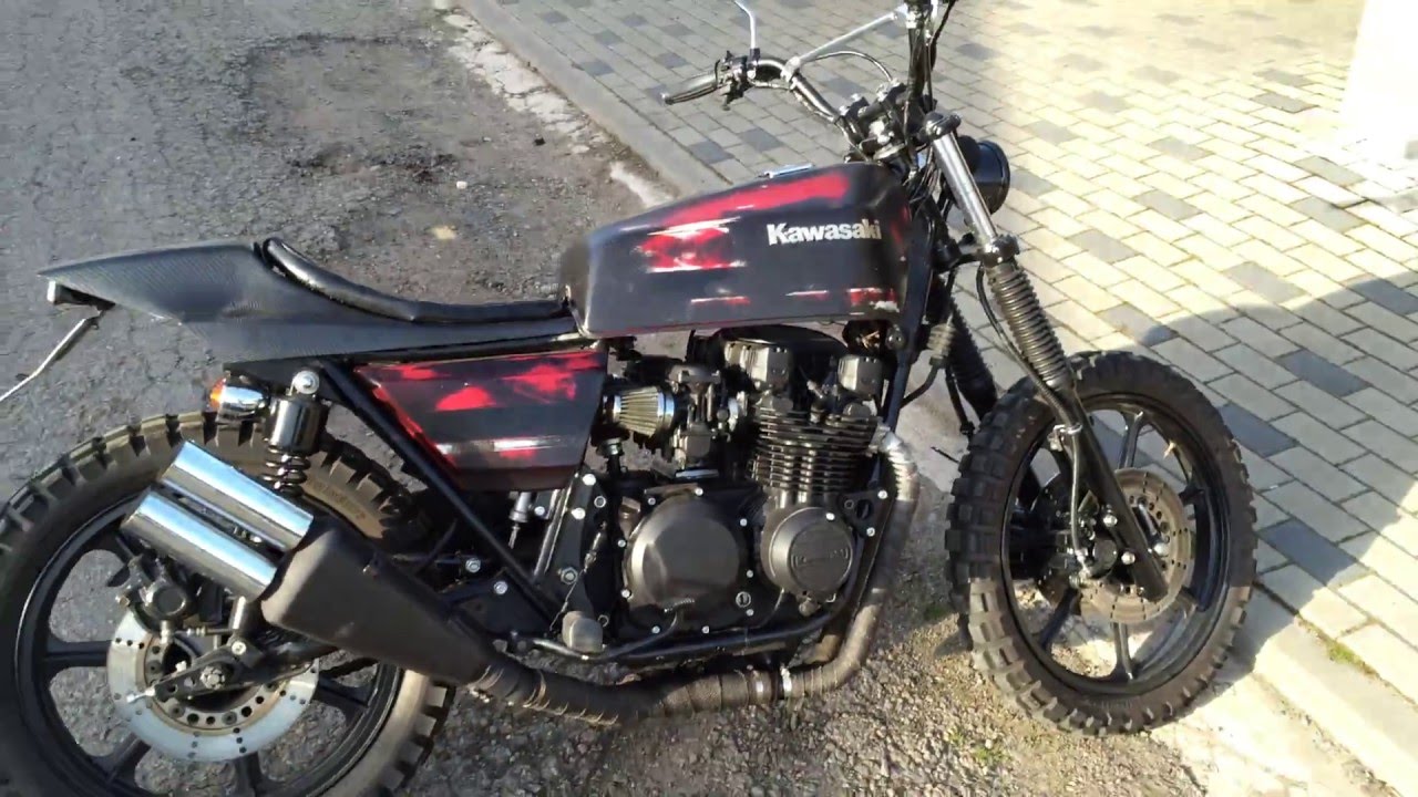 Kawasaki KZ 550 cafe racer walkaround NEW! - YouTube