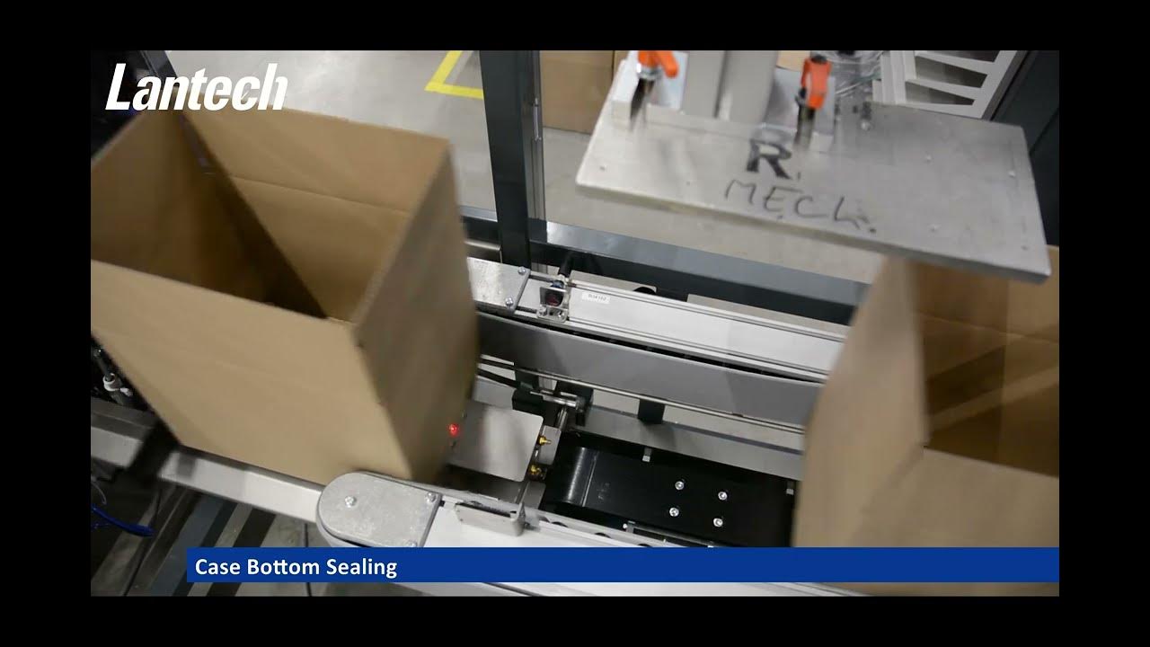 Lantech Inline Case Erector CI Modular Hotmelt - YouTube