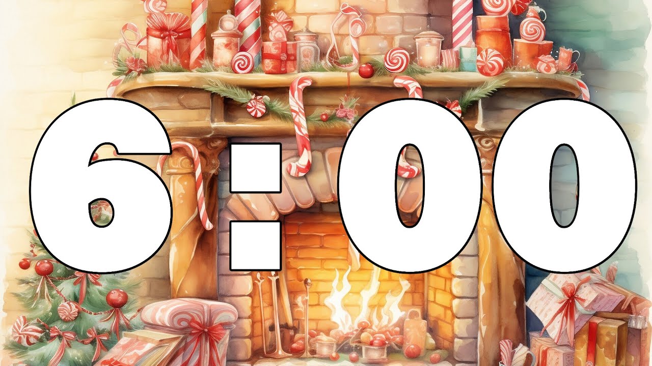 [ 6:00 ] Christmas Fireplace Countdown Timer - YouTube