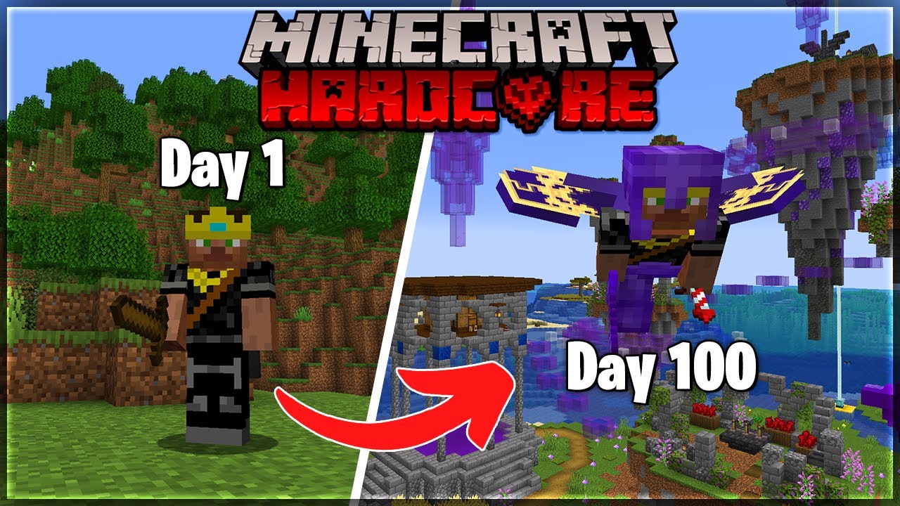 I Survived 100 Days In Hardcore Minecraft... - YouTube