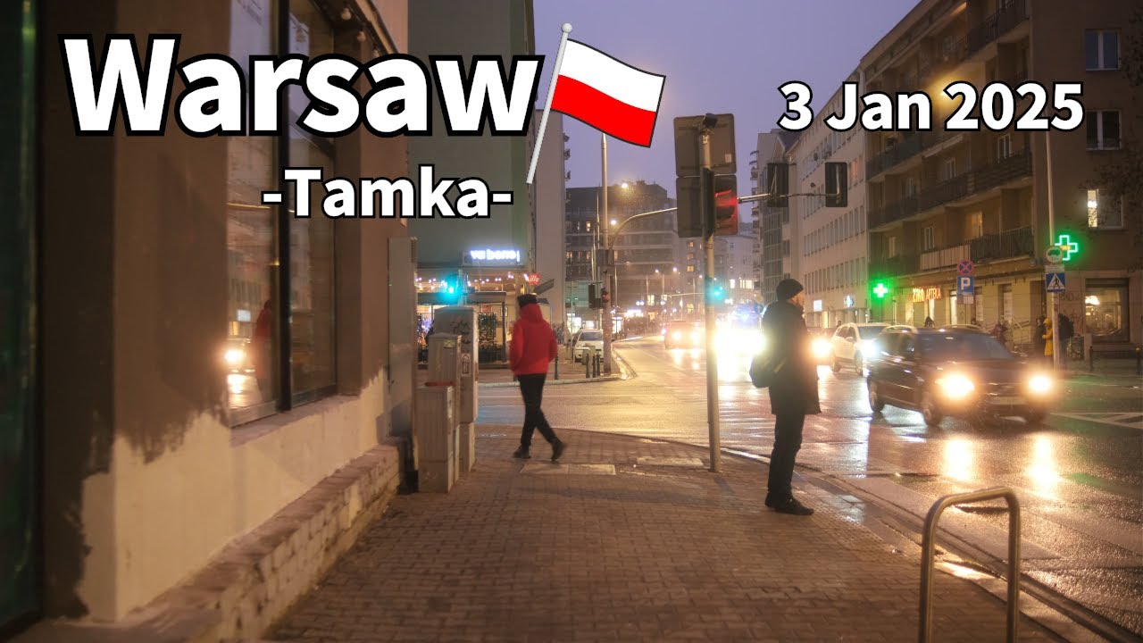 Winter Short Walk Warsaw Tamka Poland - January 2025 - YouTube