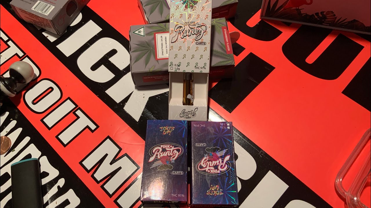 Pink Runts cartridge & white runts Carts Fire - YouTube