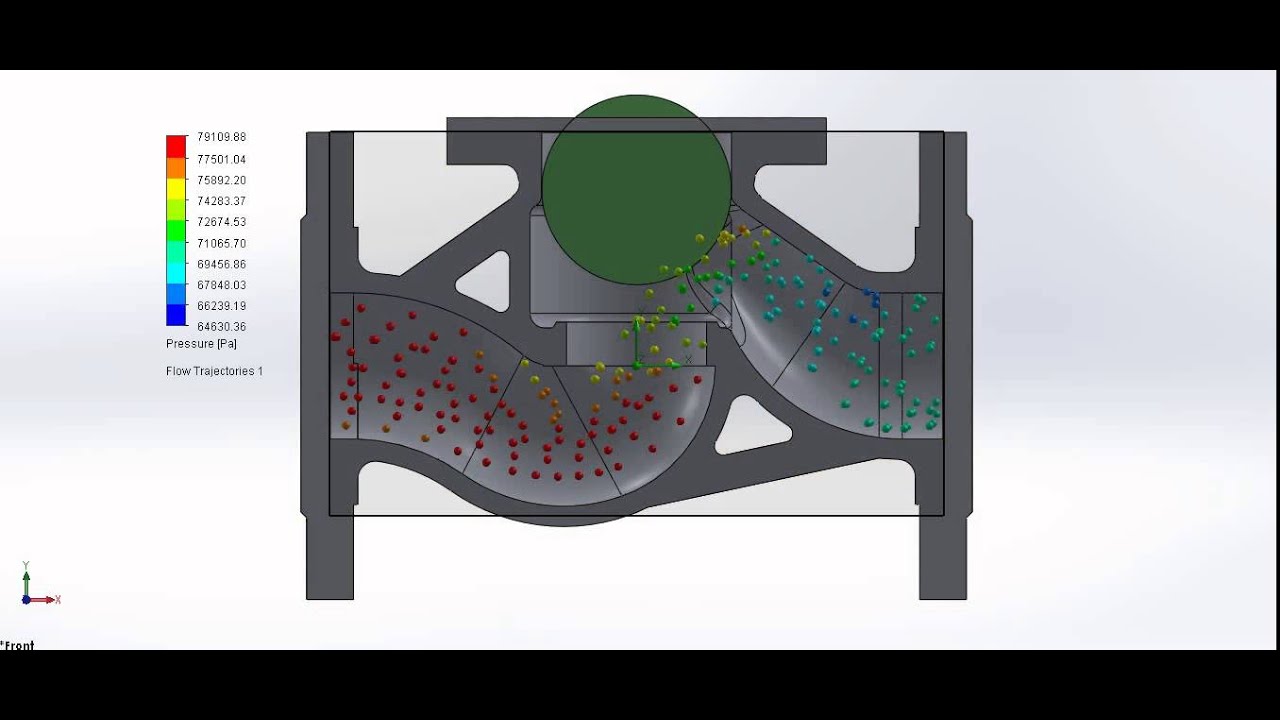 SolidWorks Ball Check Valve Simple Pressure Analysis - YouTube