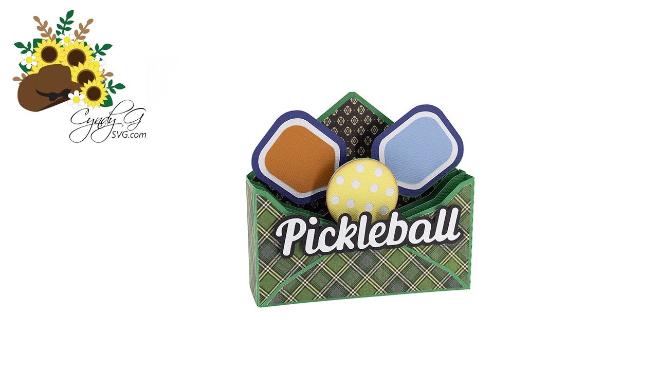 Pickleball Envelope Box Card SVG Assembly Tutorial - YouTube