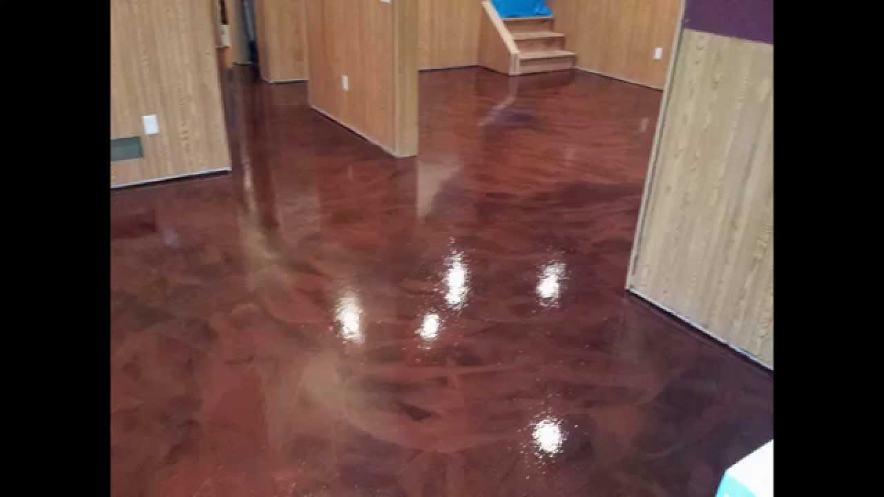 Polyaspartic Chip and Metallic Floor Coatings - YouTube