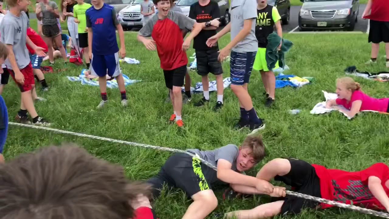 Boys vs Girls Tug of War (girls win twice- so funny) - YouTube