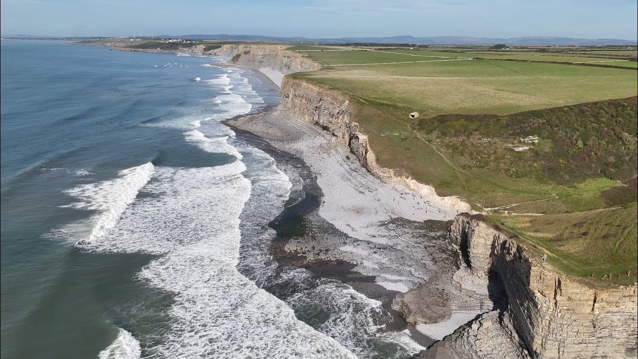 Monknash Beach, Nash Point, South Wales. - YouTube