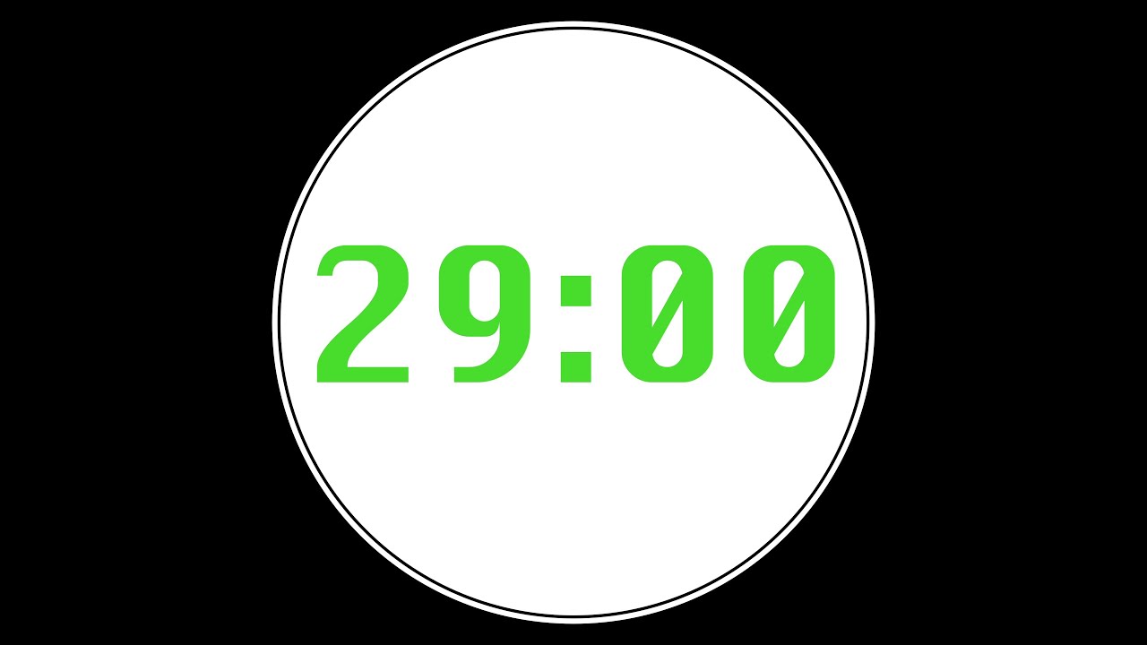 29 Minute Timer - 4K 60 FPS - YouTube