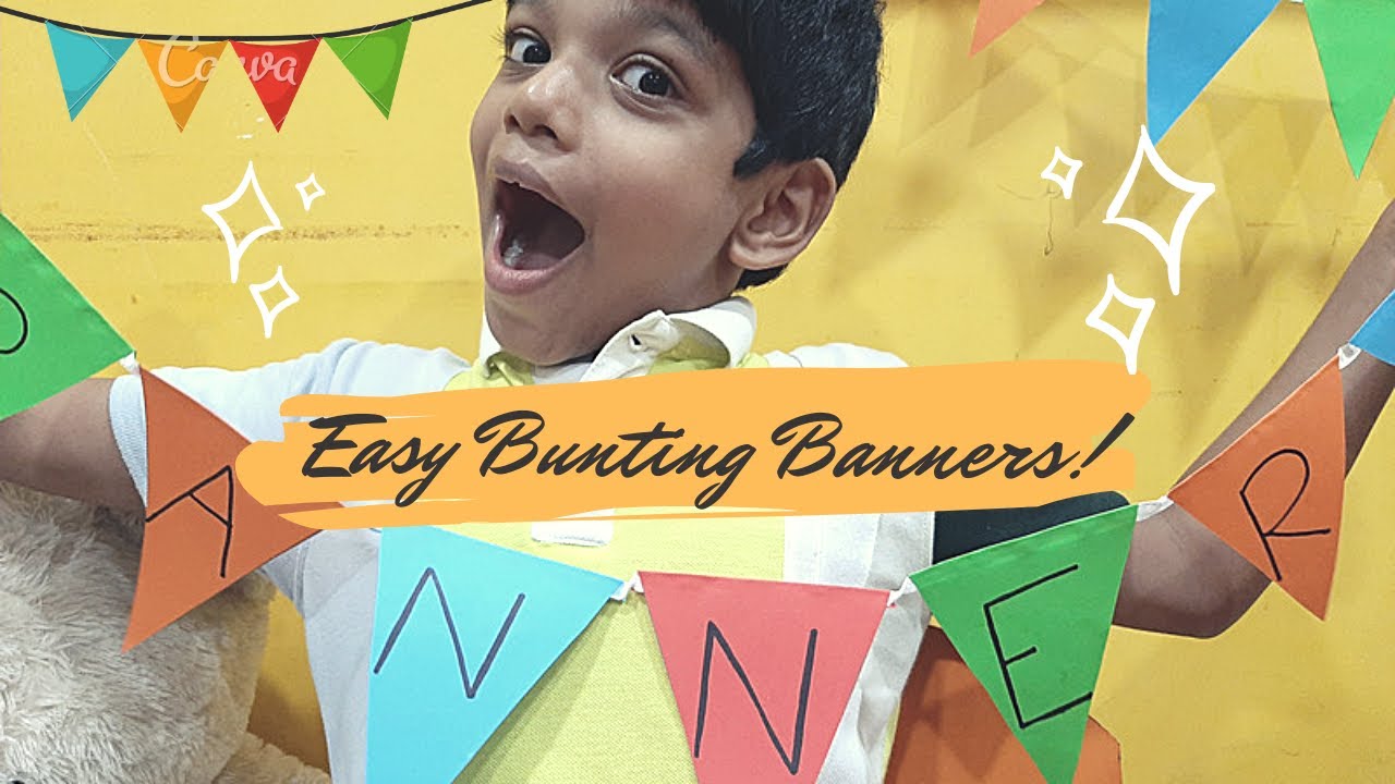 | Easy Bunting Banners | Kids DIY | Samuel | The Triple Joy | - YouTube