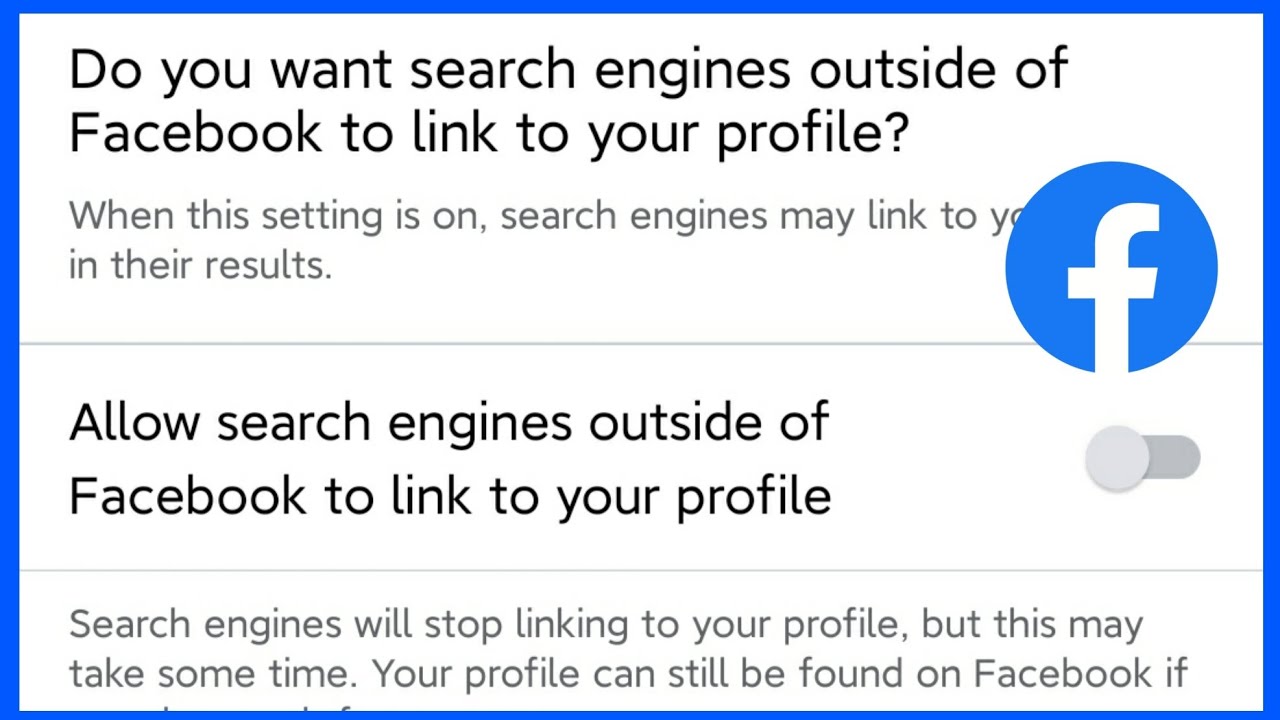 How To Stop Search Engine Outside Of Facebook To Link To Your Profile ...