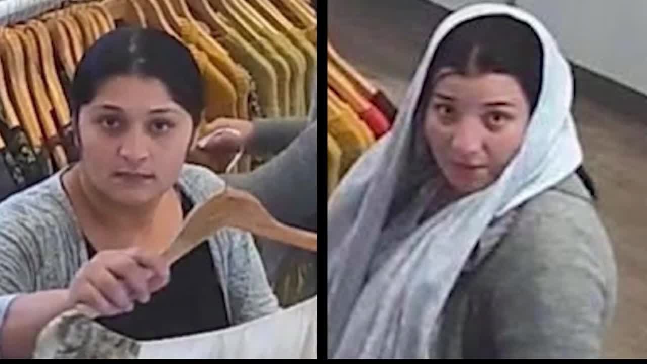 Boutique says video shows 2 women stealing merchandise from store - YouTube