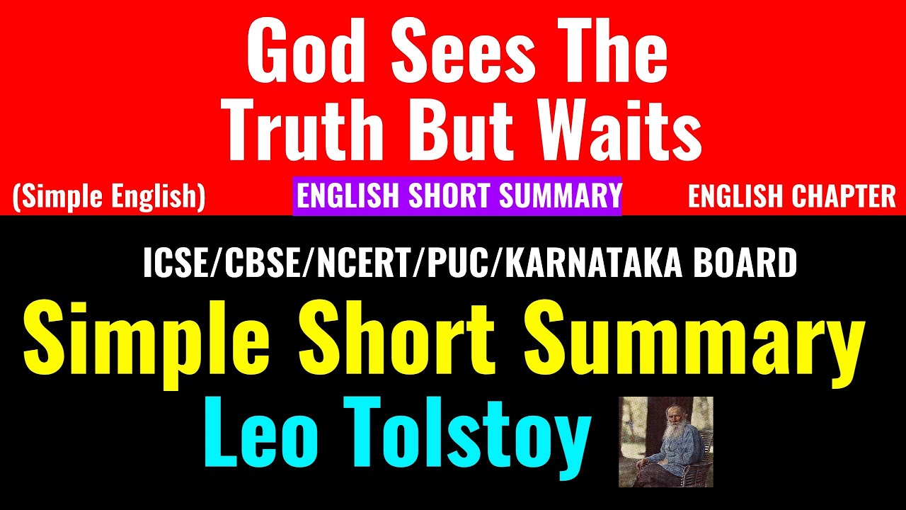 God Sees The Truth But Waits-English Chapter Simple Short Summary-Leo ...