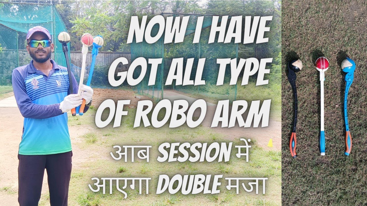 Now @CricketWithMahesh Session With All 3 Type of Robo Arm🏏😍🦾 - YouTube