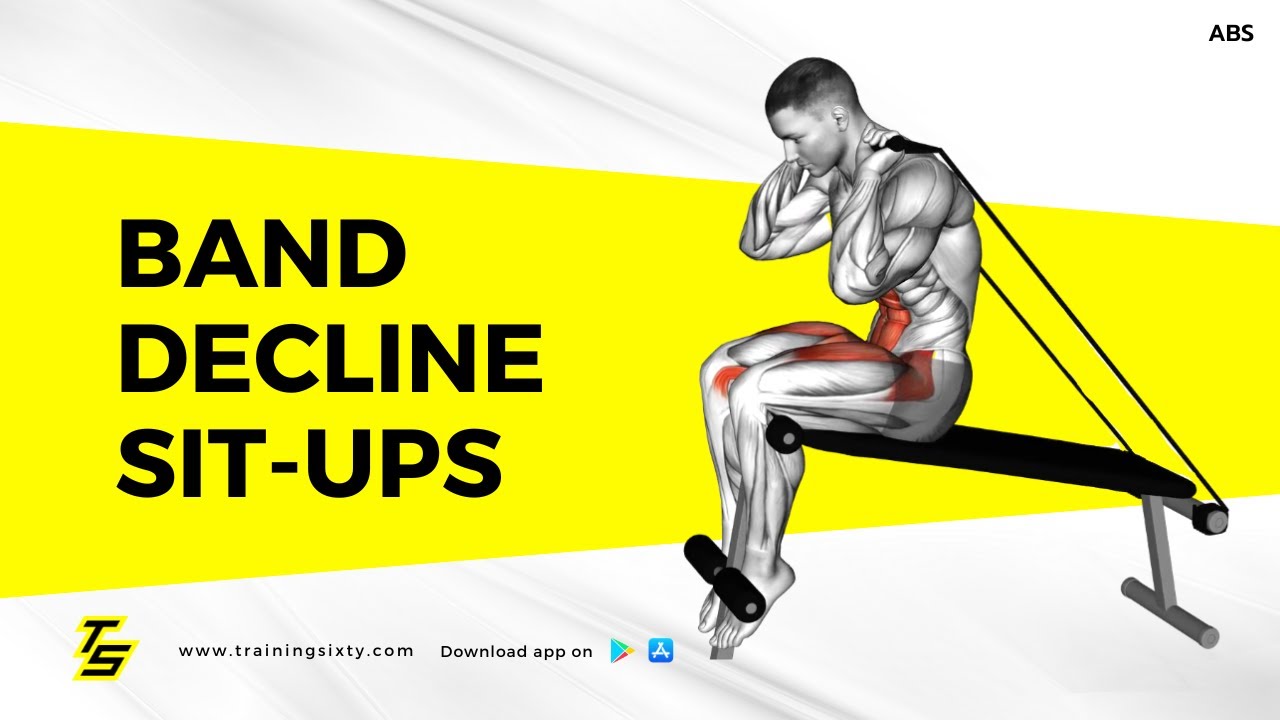 Band Decline Sit - Ups - Abs Exercise | Core Workout | T-60 Exercise ...