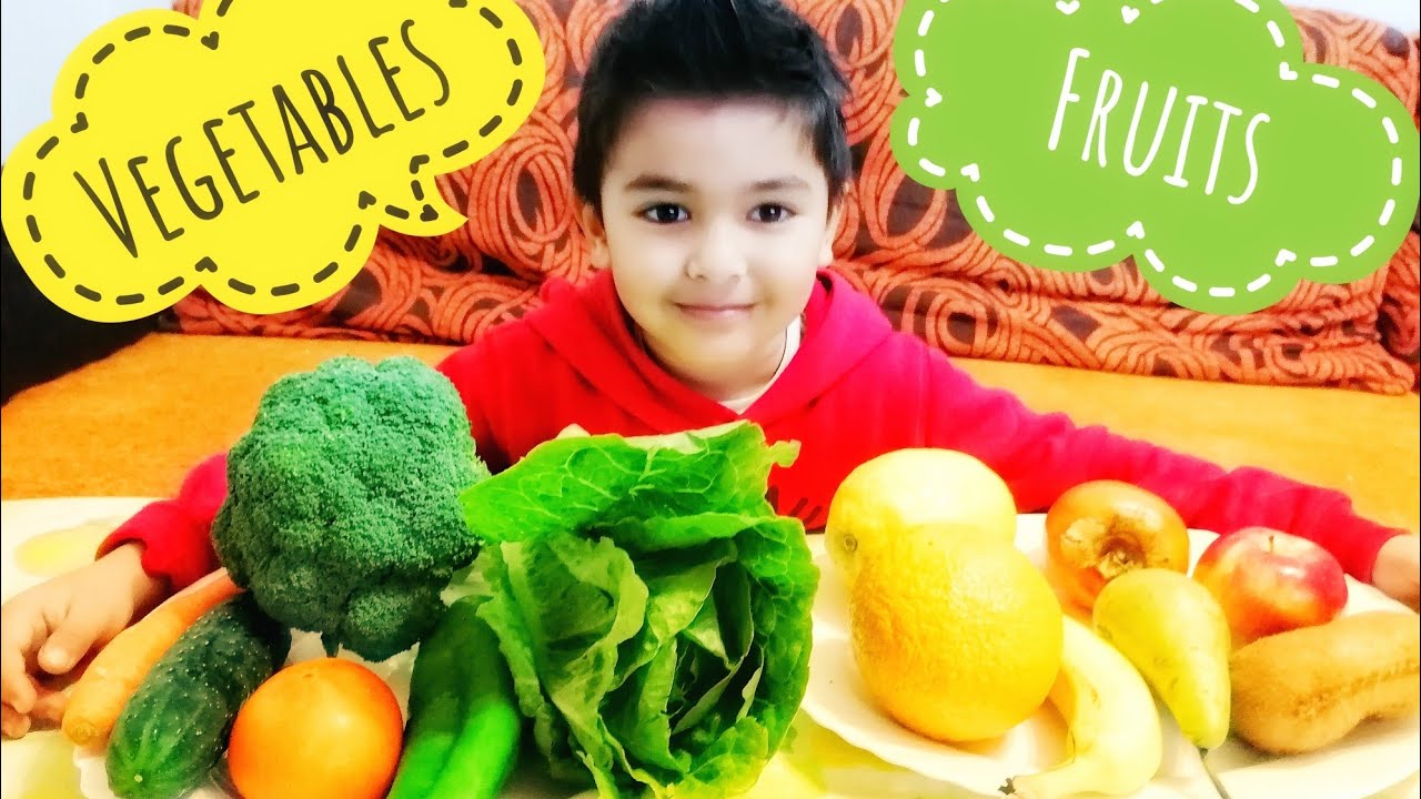 LEARN FRUITS AND VEGETABLES NAMES LEARN THE COLORS educational for kids ...