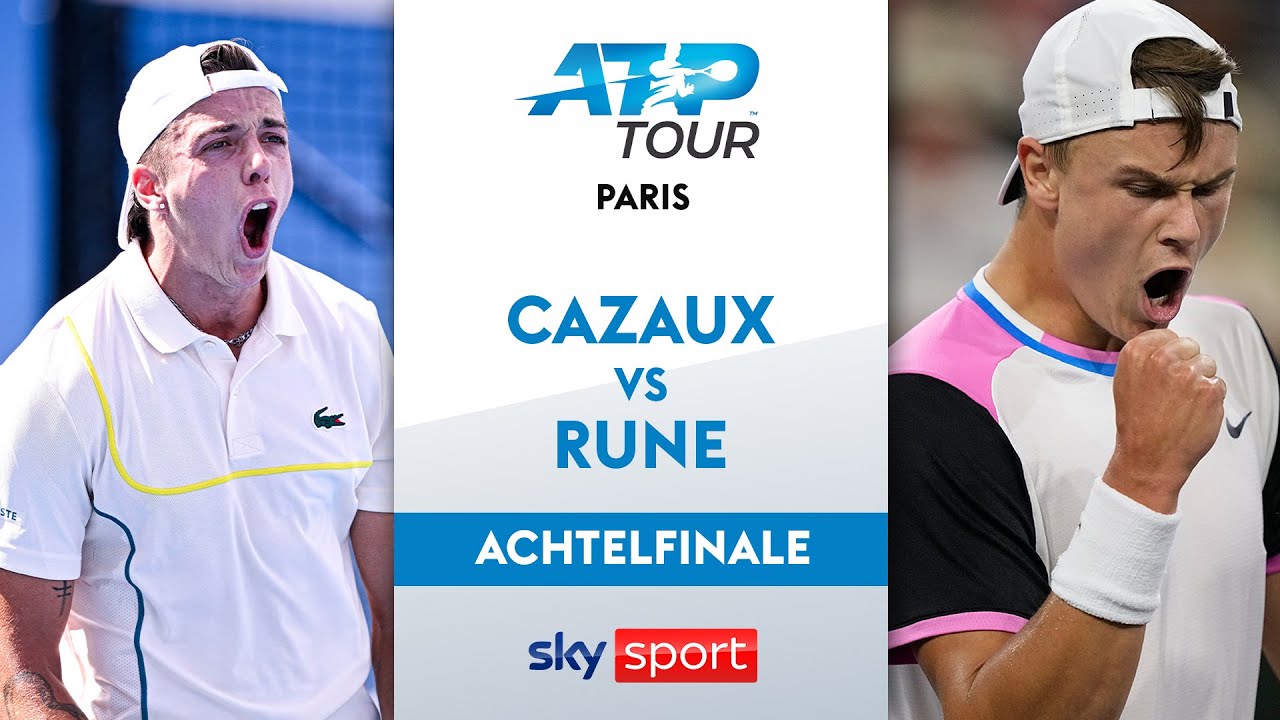 Cazaux 🇫🇷 vs. Rune 🇩🇰 - Achtelfinale | Rolex Paris Masters 2024 ...